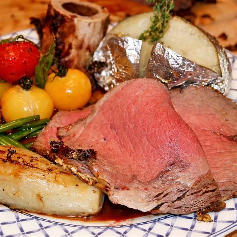 Oven Roasted Beef Striploin With Bone Marrow And Rich Beef Jus Holiday