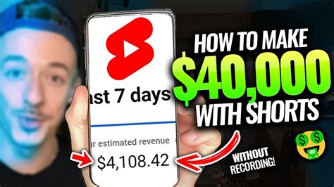 How To Make Money On Youtube Shorts WITHOUT Recording Videos Full