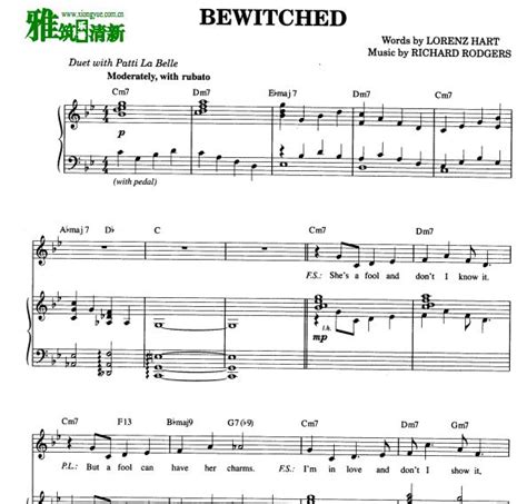Bewitched歌谱 钢琴谱 对唱版