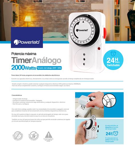 9234 Timer Analogo 2000watts Powerlab