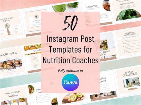 Nutrition Coach Health And Wellness Instagram Post Template Healthy