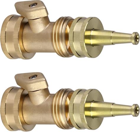 4 Pack Solid Brass Water Hose Jet Nozzle Brass Water Nozzle Hose Jet