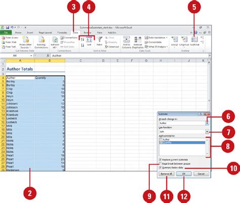Microsoft Excel 2010 Building More Powerful Worksheets Summarizing Data Using Subtotals