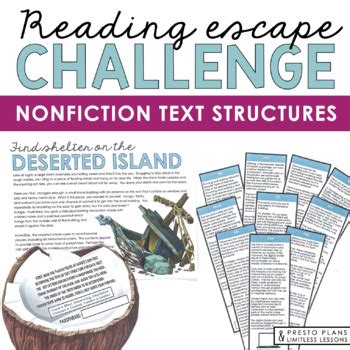 Nonfiction Text Structures Slides Informational Escape Room Reading