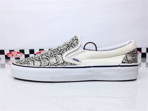 Zvan Shop Vans Slip On Python Black White Slip On
