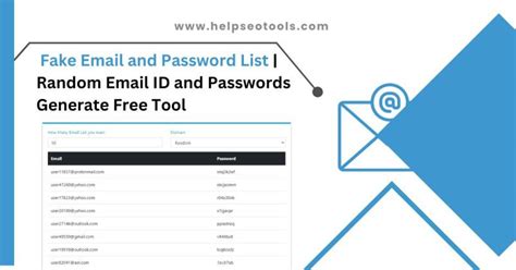Help Seo Tools On Linkedin Fake Email And Password List Generator Helpseotoolscom