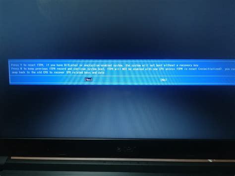 Cómo Puedo Solucionar Este Mensajes Press Y To Reset Ftpm — Acer Community