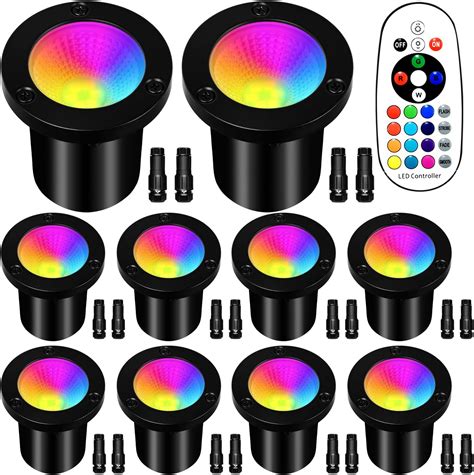 ZUCKEO RGB Low Voltage Landscape Lights LED Color Changing Well Lights