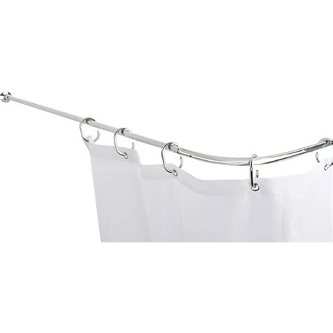 Croydex Fineline Modular 4 Way Shower Curtain Rail Chrome Uk
