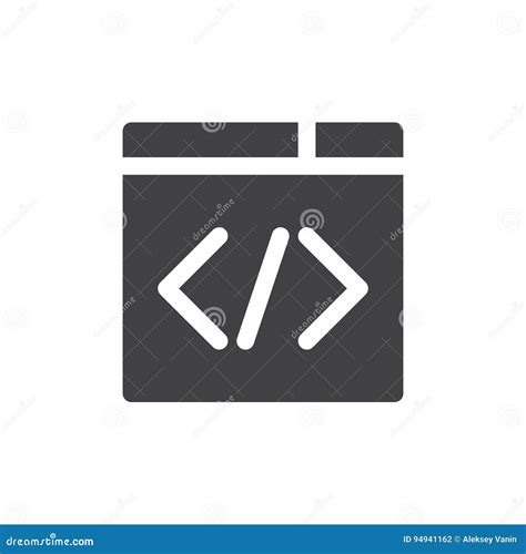 Custom Code Icon Vector Filled Flat Sign Solid Pictogram Isolated On