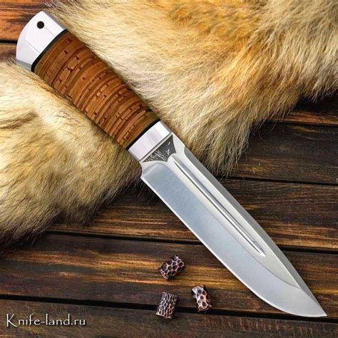 Нож «Селигер» рукоять береста. Цена 3990руб Внушительный нож с ...