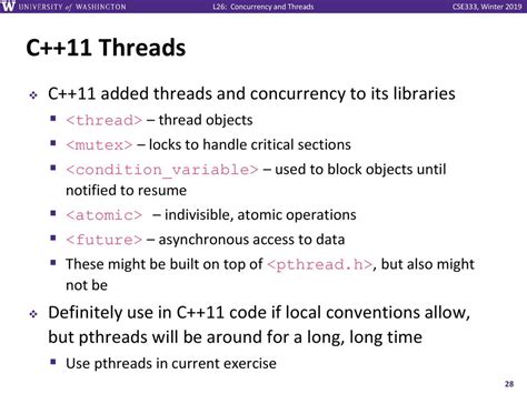 Concurrency Threads Cse 333 Winter Ppt Download
