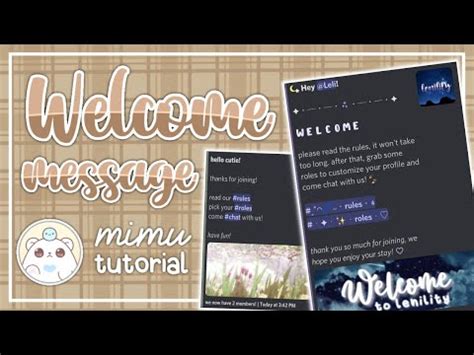 Discord Greet Message Using Mimu Tutorial Lenility YouTube