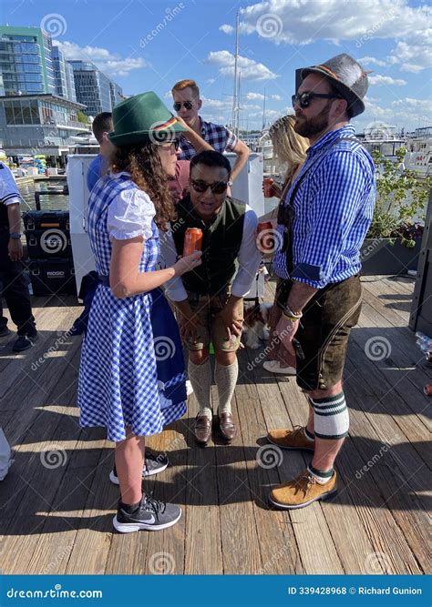 Wearing Traditional Clothes At The Octoberfest Festival Editorial Stock