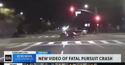 Lapd Releases Dashcam Video Of Fatal Pursuit Crash Cbs Los Angeles
