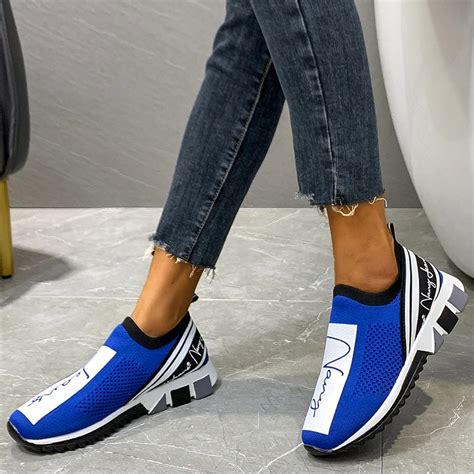 남녀공용 디자이너 양말 신발 여성 캐주얼 신발 슬립온 워킹 스니커즈 가황 신발여성용 플랫 Aliexpress