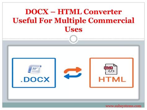 Ppt Docx Html Converter Useful For Multiple Commercial Uses Powerpoint Presentation Id