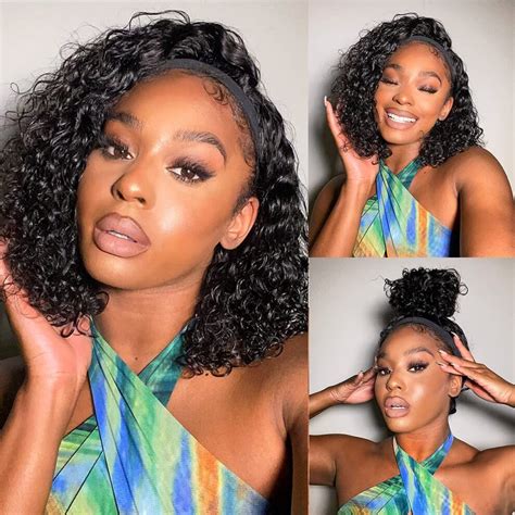 Headband Wig Deep Wave Shoulder Length Wig Tinashe Hair