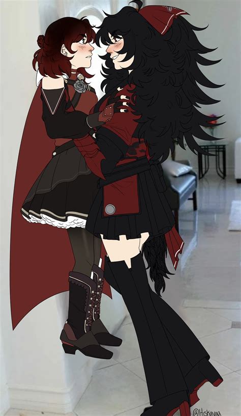 Hiskayaa Rwby Summer Rose X Raven Branwen Enacting That One Lesbian Meme Rosebird Style