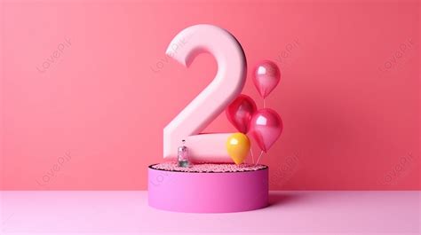 축하 행사를 위한 숫자 23과 하트 모양 풍선을 사용한 디스플레이 연단의 매혹적인 3d 렌더링 멋진 배경 만들기 연단 배경 알파벳 배경 풍선 배경 이미지 Hd 연단