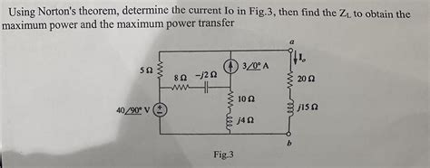 solved using norton s theorem determine the current io in
