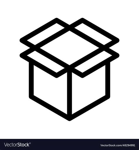 Open Box Icon Royalty Free Vector Image Vectorstock