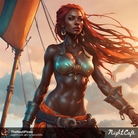 Sexy Pirate Bikini Girl Redhead Digital Download High Resolution Image