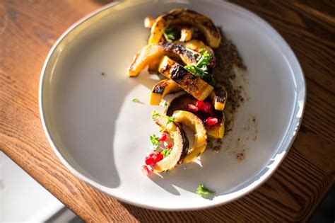 Roasted Delicata Squash With Maple Tahini Sauce Glisten And Grace