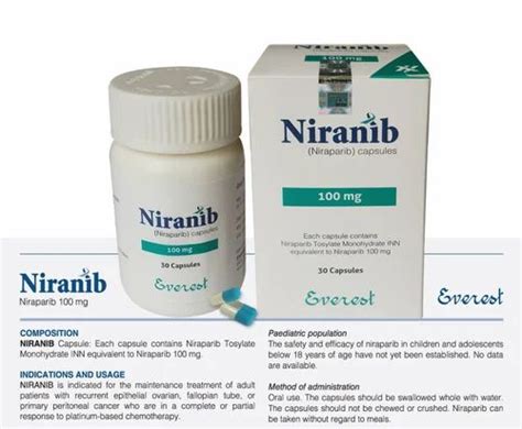 Niranib Niraparib Tosylate Monohydrate Equivalent To Niraparib 100 Mg At ₹ 30999bottle Pardi