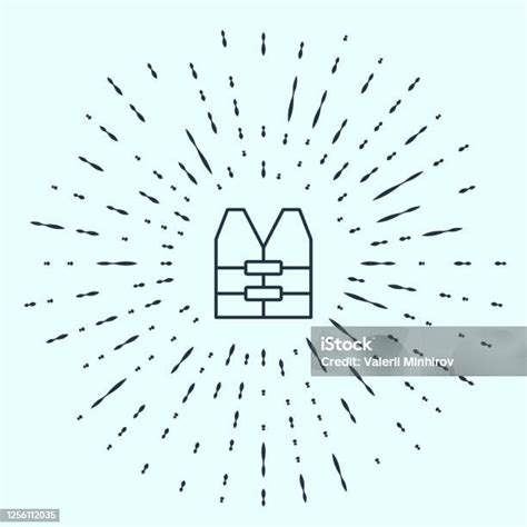 黑線救生衣圖示隔離在灰色背景救生衣圖示極限運動運動器材抽象圓隨機點向量向量圖形及更多安全圖片 安全 航海 休閒活動 活動 Istock