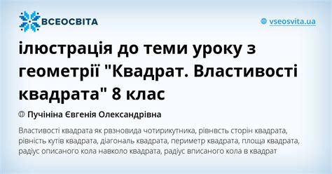 ілюстрація до теми уроку з геометрії Квадрат Властивості квадрата 8