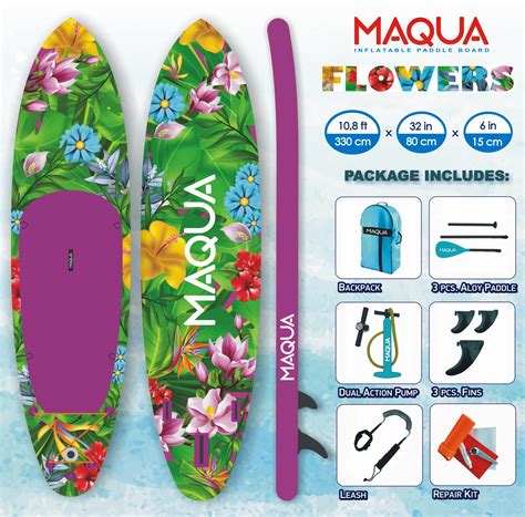 Надуваем SUP падъл борд MAQUA FLOWERS 10’8″ - SUP and Travel