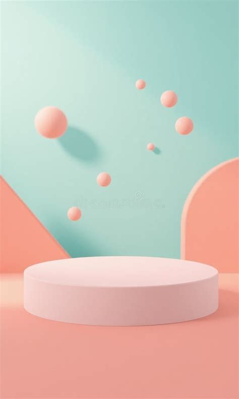 3d Render Product Display Podium White Circular Platform Stock Illustration Illustration Of