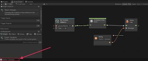 Create A Visual Script To Detect A Button Press Unity Learn