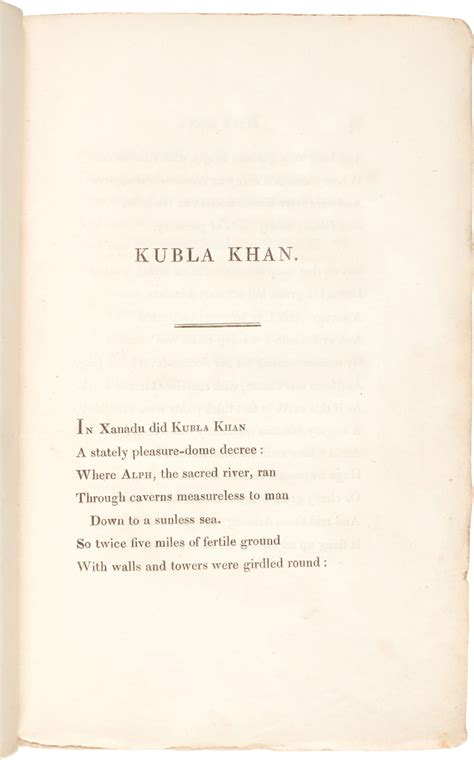 Samuel Taylor Coleridge Christabel Kubla Khan Etc London 1816
