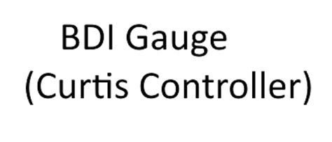 TGA Supersport Replacement BDI Gauge For Curtis Controller 1101099