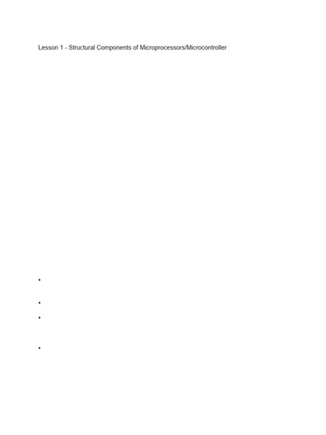 Lesson1 Structural Components Of Microprocessors Microcontroller Pdf Central Processing