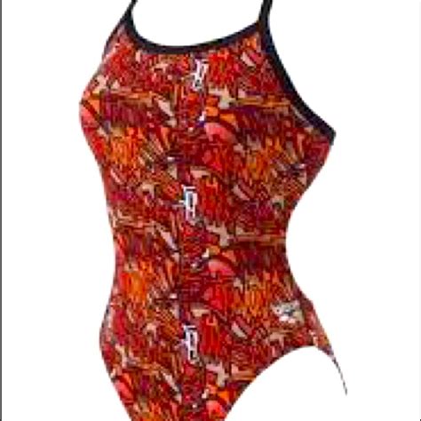 Arena One Piece Swimsuit Orange Grafitti Size 40 Gem