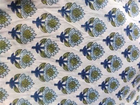 White Printed Cotton Fabric At ₹ 120 Meter Floral Cotton Fabric In