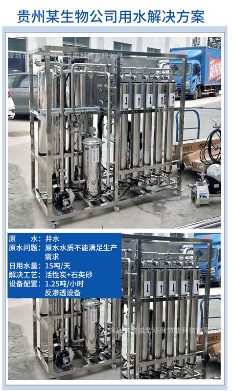 工业纯净水设备1吨纯水制取机器ro反渗透超滤一体设备水处理系统 阿里巴巴