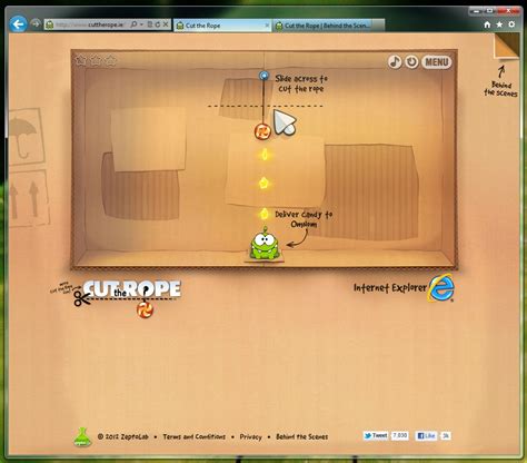 Play HTML5 Powered Cut The Rope On IE9