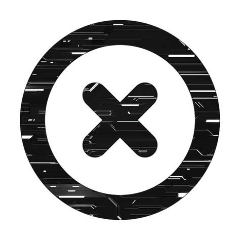 Circle Xmark Icon Photo Black White Scratch Texture Premium Ai Generated Image