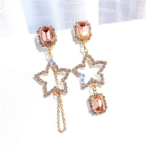 Jual Anting Asimetris Diamond Star Tassel Tj Shopee Indonesia