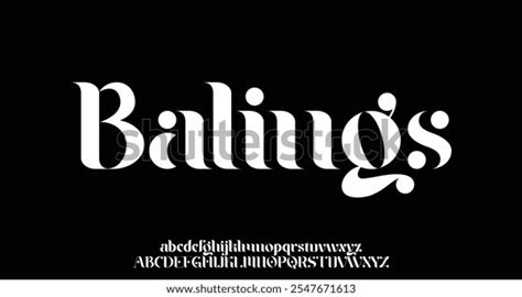 Elegant Font Uppercase Lowercase Number Classic Stock Vector Royalty Free 2547671613