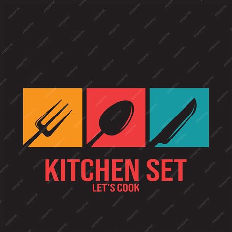Premium Vector Fork And Spoon Kithcen Set Icon Vector Illustration Template Design