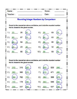 Rounding Integer Numbers By Comparison By Saso Mesh TPT