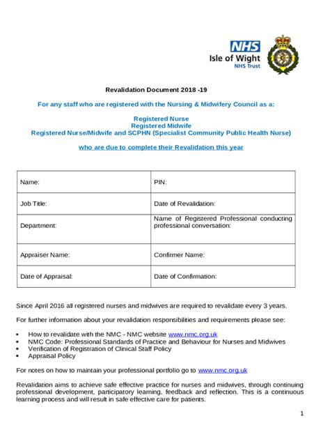 Rcn Revalidation Templates