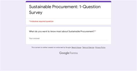 Solange M On Linkedin Sustainable Procurement 1 Question Survey