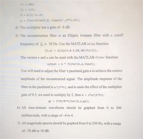 Lab Work Perforn A Matlab Simulation Of The Sampling