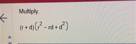 solved multiply r d r2 rd d2